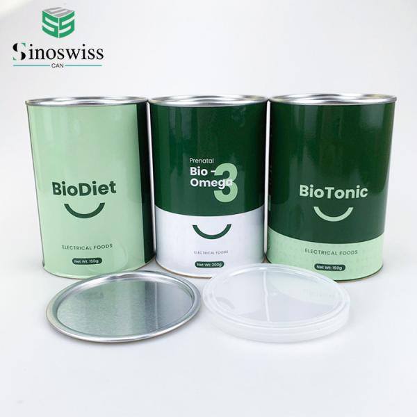 Quality OEM Sizes Cylindrical Paper Container Paperboard Canister For Protein Powder for sale