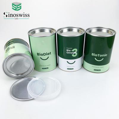China OEM Sizes Cylindrical Paper Container Paperboard Canister For Protein Powder for sale