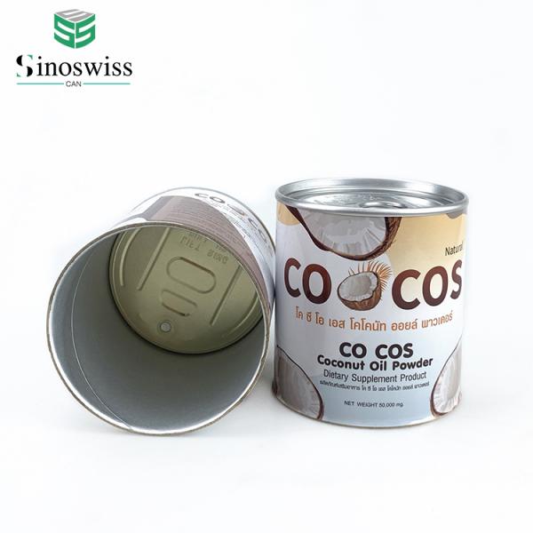 Quality Freshness Locking Paper Cans Packaging Abrasion Proof For Coconut Powder for sale