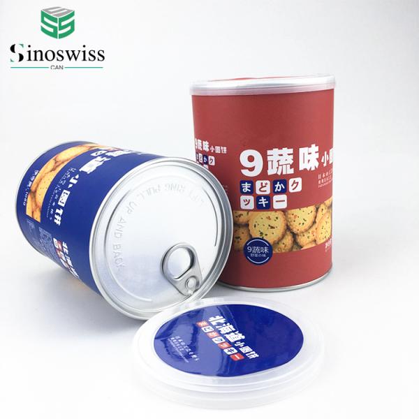 Quality Airtight Food Grade Cashew Nuts Paper Cans Packaging Cookie Cylinder Paper Cans for sale