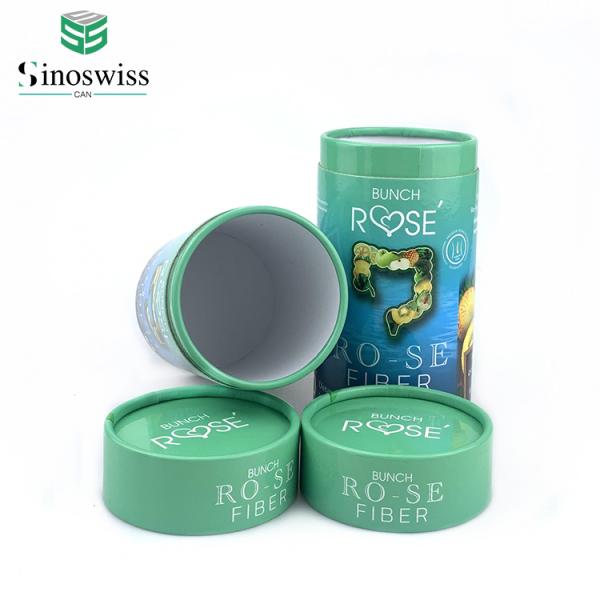Quality Private Label Tea Paper Cans Fully Customizable Paperboard Cylinder Packaging for sale