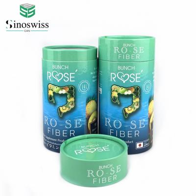 China Private Label Tea Paper Cans Fully Customizable Paperboard Cylinder Packaging for sale