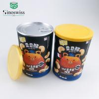 Quality Customized Logo Eco Friendly Paper Tube Cans For Dry Food Storage And Gift for sale