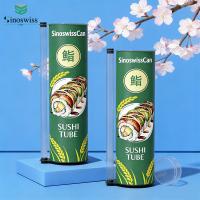Quality Food Grade Sushi Container Push Up Sushi Paper Tube Packaging with Compartment for sale