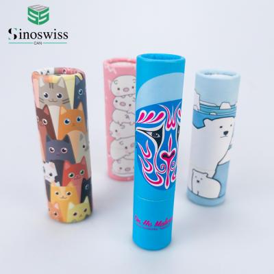 China Private Label Paper Tube Cosmetic Packaging Empty Lip Blam Tube Custom Sizes for sale