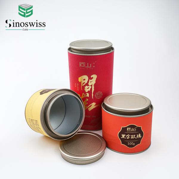 Quality Luxury Design Tea Paper Cans Cylinder Composite Paper Can Packaging Customized for sale