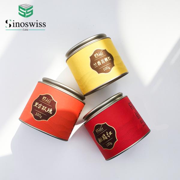 Quality Luxury Design Tea Paper Cans Cylinder Composite Paper Can Packaging Customized Size for sale
