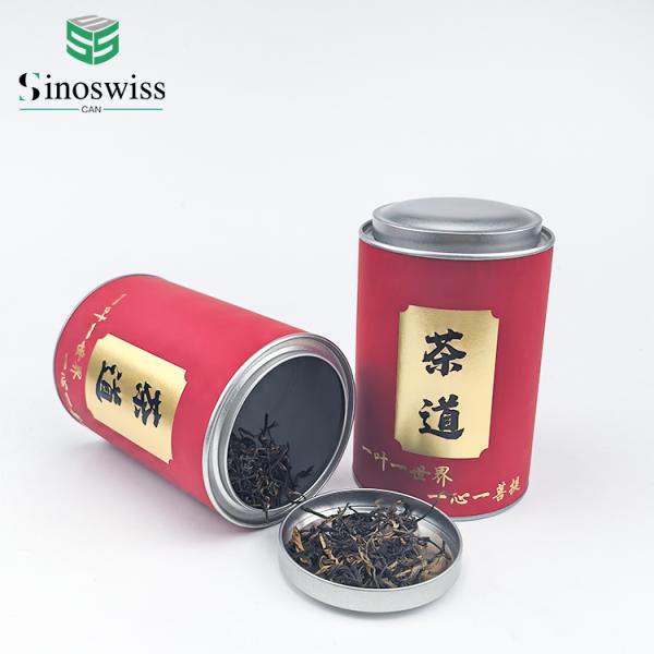 Quality Double Lid Tea Cylinder Packaging Airtight Cardboard Canister Packaging For Candy for sale