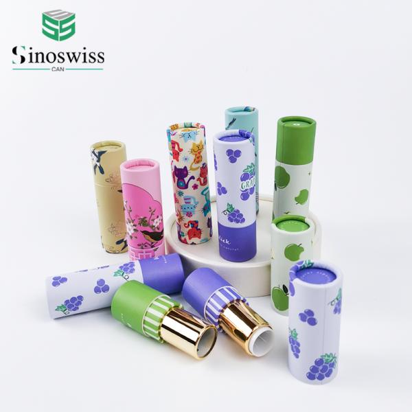 Quality Customizable Push Up Recycled Cardboard Lipstick Tubes Kraft Paper Tube For Cosmetics for sale