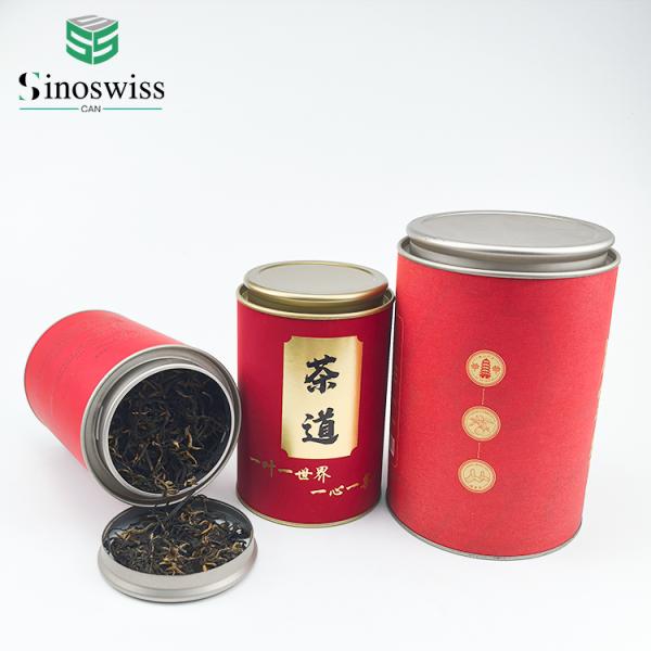 Quality Food Grade Tea Paper Cans Packaging Biodegradable Cylinder Cardboard Tea Canister for sale