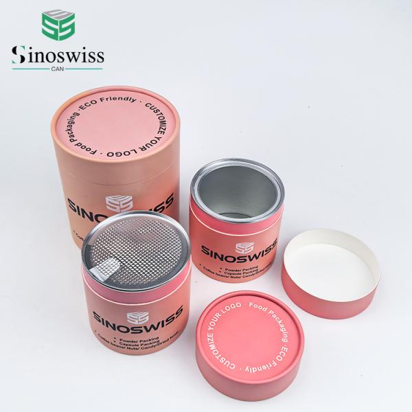 Quality Custom Size height Cylindrical Paperboard Cans , Paper Cylinder Container For for sale