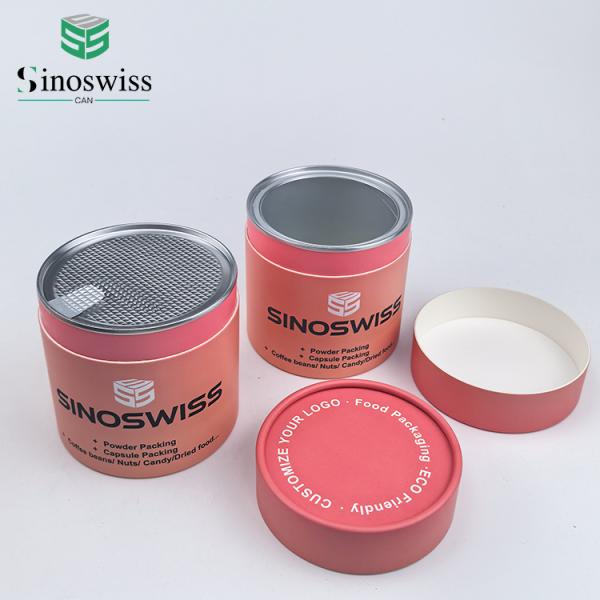 Quality Custom Size height Cylindrical Paperboard Cans , Paper Cylinder Container For for sale