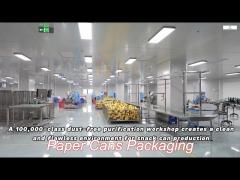 aluminum foil paper cans packaging airtight dried fruit nuts paperboard canister