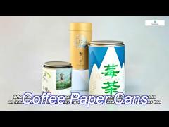 sustainable food grade empty cylinder cardboard packaging for coffee beans