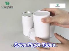 eco kraft spice paper tubes seasoning custom logo cylinder containers for salt sugar