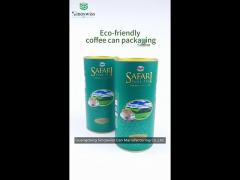 100% recyclable cylindrical paper tube box paper canister with airtight lid eco friendly
