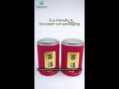 custom height paper tea cylinder packaging empty airtight tube package for gift