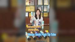Push Up Sushi Paper Tube Packaging Food Grade Cylinder Can with Chopstick Holder