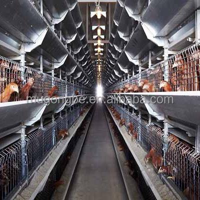 Quality H Type Automatic Broiler Chicken Cage with Hot Dip Galvanized Steel for sale