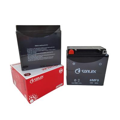 China 12V9ah sealed maintenance-free lead acid motorcycle battery rechargeable battery for sale