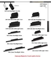 China 48v Magnetic Linear Track Light Ceiling Recessed foldable 20W for sale
