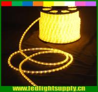 China yellow colored rope 110V 2 wire led christmas decaration lights for sale