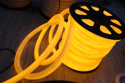 China modern 360 degree round yellow 220v neon flex light 25mm ip67 for outdoor for sale