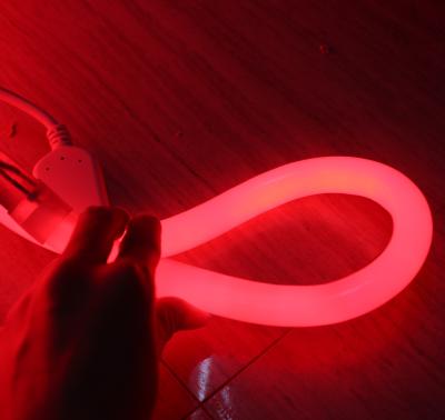 Cina 110V 220V 360° Glow Flessibile Rotondo LED Neon Rope Colore rosso chiaro in vendita