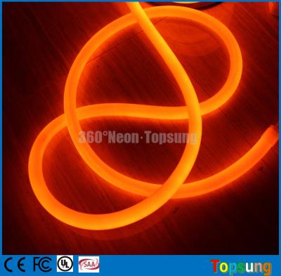 China IP67 220V led neon rope 16mm 360 degree round flex lights orange for sale