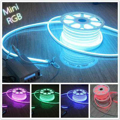 China mini size RGB led neon flex 10*18mm full color changing neon light 110V  SMD5050 for sale