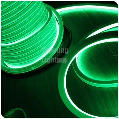 China AC220V flat top view neon led tube 2835 SMD green 16*16mm square neon flex for sale