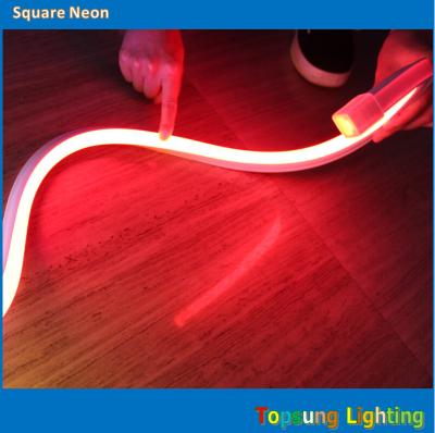 China DC 24V ip68 flexible shop sign neon 16*16mm square flat led neon flex red for sale