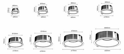 Cina 2 pollici di lavastoviglie intagliato downlight hotel spot light 120 gradi 5Watt riflettori regolabile led intagliato downlight in vendita