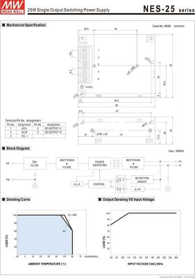 China High quality MEAN WELL original NES-25-24 24V 1.1A meanwell NES-25 24V 26.4W Single Output Switching Power Supply for sale