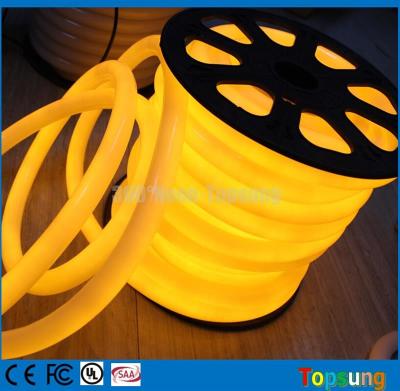 Cina Tubo a LED impermeabile a 360 gradi ambra 24V rotondo tubo di neon flessibile 25mm tubo in PVC giallo in vendita