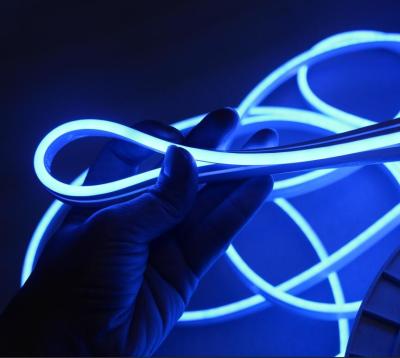ミニサイド発光シリコン防水 12v LED 室外ネオンフレックスストライプ照明 6mm 青