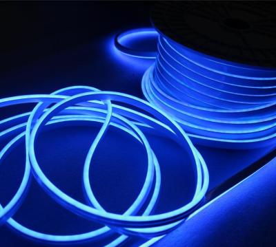 China High brightness standard and Mini neon waterproof led flexible light, led neon light 6W/m blue for sale
