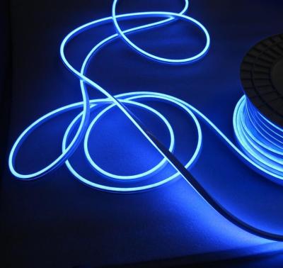 China High brightness standard and Mini neon waterproof led flexible light, led neon light 6W/m blue for sale