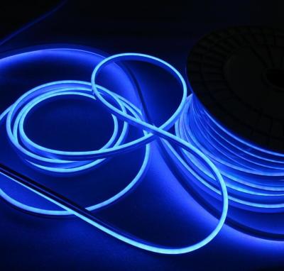 China High brightness standard and Mini neon waterproof led flexible light, led neon light 6W/m blue for sale