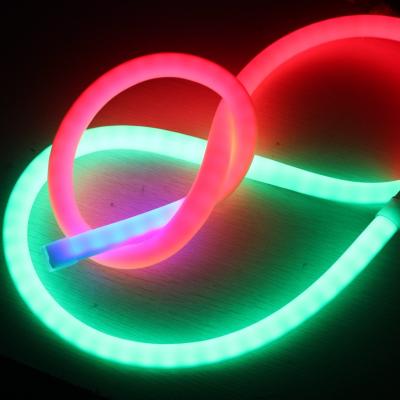 China 360 degree digital led neon flex silicone pixel rgb flexible led neon tube 24v addressable dmx controller for sale