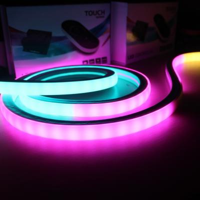 Cina DC24V Digitale indirizzabile Dmx 5050 RGB Led Neon Flex Strip quadrato 17x17mm pixel neon-flex in vendita