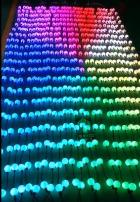 China 3m reel 6 LEDS DMX 3D led ball ws2811 led pixel string 50mm globe addressable balls 12v for sale