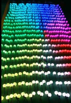China 10 Ft Reel DMX 24v New LED Lights 50mm RGB LED Light Strings Globe 3D Balls for sale