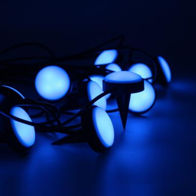 中国 WIFI APP ガーデン LED ストリングライト プラグイン RGB ピクセル 芝生ランプ 販売のため