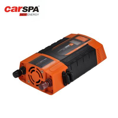 China Sine Wave Smart Power Inverter 600W DC 12V To AC 220V Iron ABS Material for sale