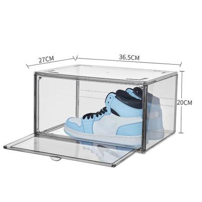 Cina Porta magnetica accatastabile chiaro Shoebox acrilico trasparente in vendita