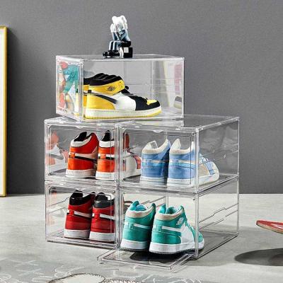 Cina Chiaro Shoebox accatastabile trasparente con il logo su ordinazione in vendita