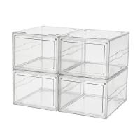 China Magnetic Plastic Acrylic Sneaker Display Case Stackable Transparent for sale