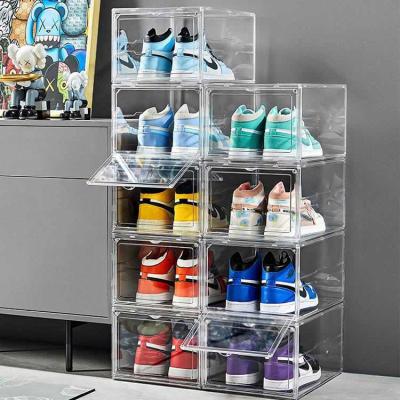 Cina Front Open Clear Shoes Box con Logo Transparent su ordinazione in vendita