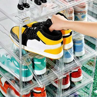 Cina Front Open Clear Shoes Box con Logo Transparent su ordinazione in vendita